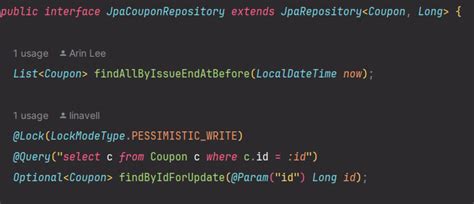 springboot 쿠폰 발급 동시성 문제 해결 feat jpa 비관적 락 — 린구의 개발자 되기