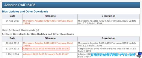 Update Flash The Firmware Of An Adaptec Raid 6405 Controller Via