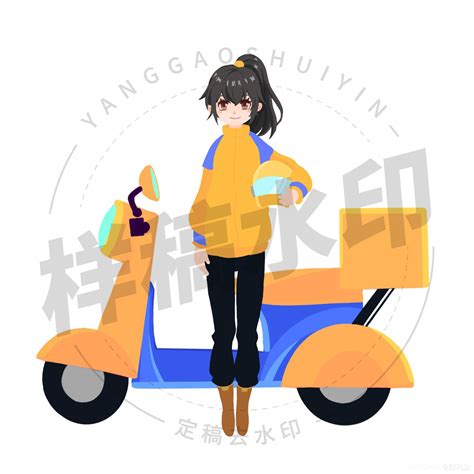 外卖小姐姐卡通logo设计ip设计设计作品 设计人才灵活用工 设计dna
