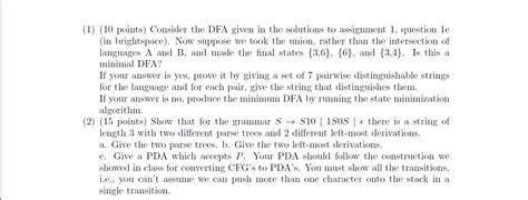 Points Consider The DFA Given In The Chegg Com