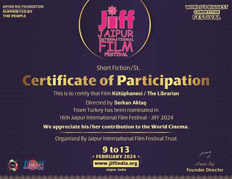 Serkan Aktas On Linkedin Certificate Of Participation Amazing News The Librarian Was