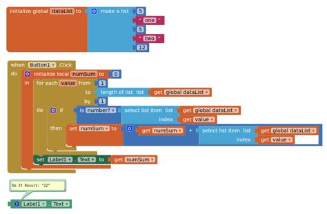 Sum Numerical Elements Of A List Mit App Inventor Help Mit App