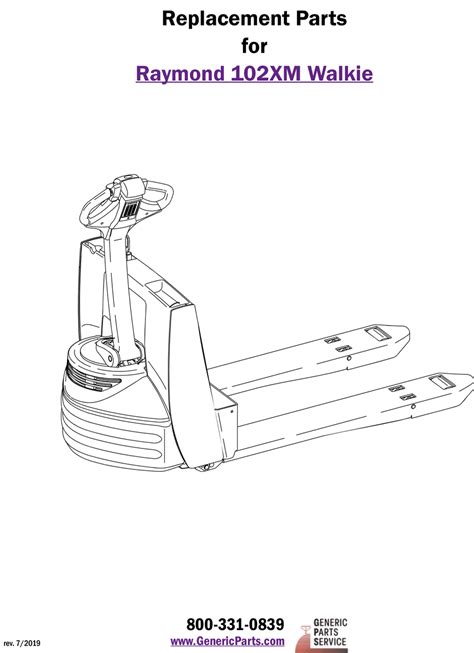 Raymond 102xm Series Catalog Generic Parts Service