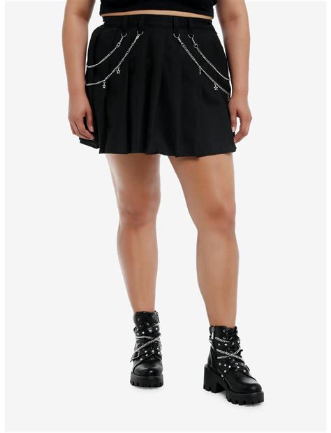 Star Chain Hardware Pleated Skirt Plus Size Hot Topic