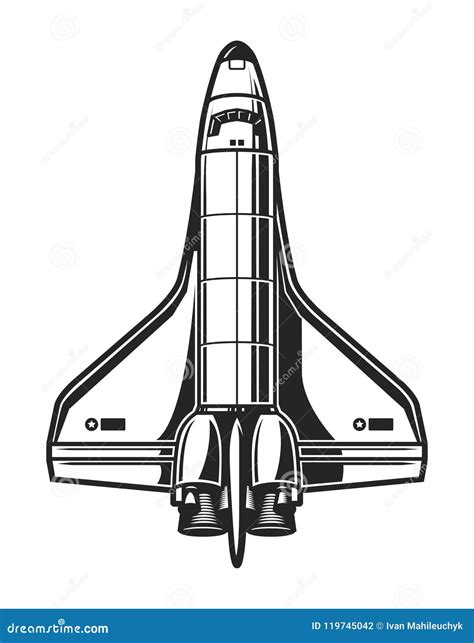 Molde Da Nave Espacial Do Vintage Ilustração Do Vetor Ilustração De