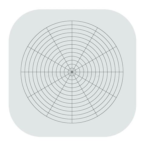 Polar Circular Grid Mesh Pie Chart Graph Element Stock Illustration Illustration Of