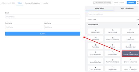 Custom Submit Button Field In Fluent Forms WP Manage Ninja