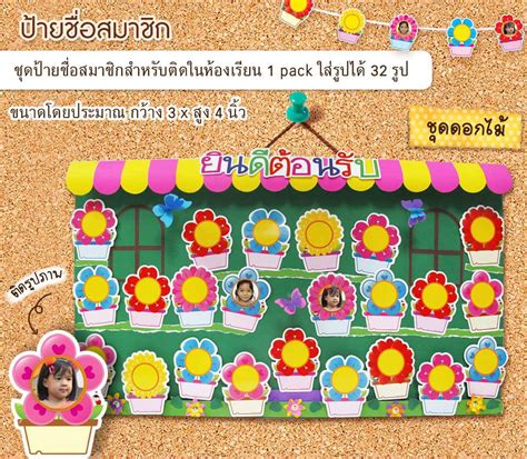 ชุดติดบอร์ด สมาชิกในห้องเรียนของเรา ตัวการ์ตูนติดบอร์ด