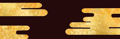 일본 회화 스타일의 질감과 검은 배경의 넓은 크기의 헤이안 시대 스타일의 우아한 황금 구름의 그림으로 금박 금가루 모래 점이