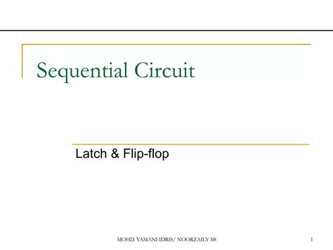 Sequential Circuits Pptpdf Programming Languages Computing