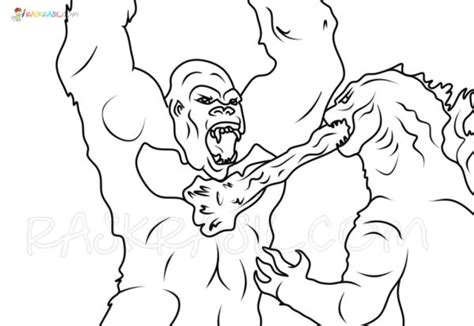 Godzilla Vs Kong Coloring Pages New Picrtures Free Printable