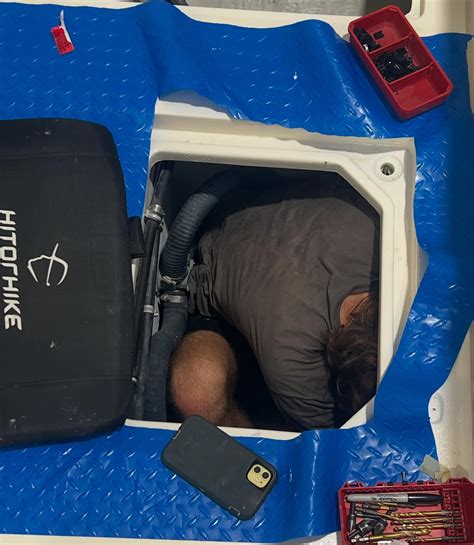 Marine Boat Yoga Time Colby Is Showing Off His ‘crouching Captain