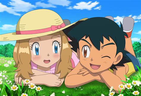 Ash Ketchum And Serena Pokemon And More Drawn By Jitan Jjvm Danbooru