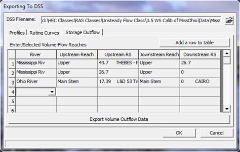 Exporting Results To Hec Dss