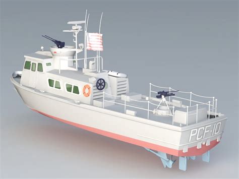Us Navy Swift Patrol Boat 3d Model 3ds Max Files Free Download Cadnav