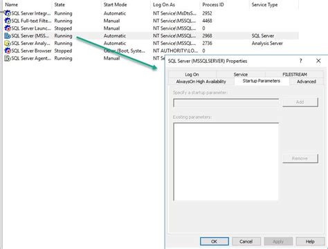 SQL SERVER Empty Startup Parameters In SQL Server Configuration Manager SQL Authority With