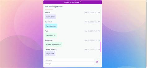 Github Abh1sh3kkmini Message Board This Is A Simple Project Similar