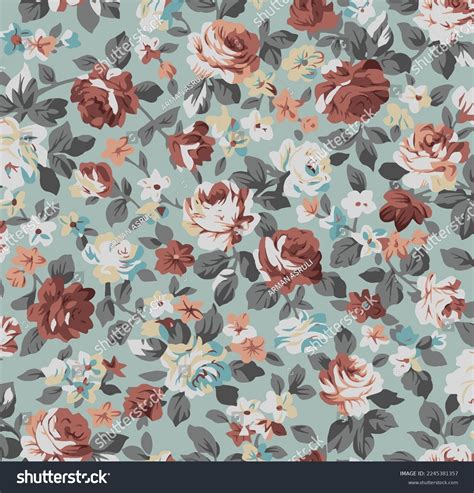 Textile Design Cute Flower Pattern Image Stock Vector Royalty Free
