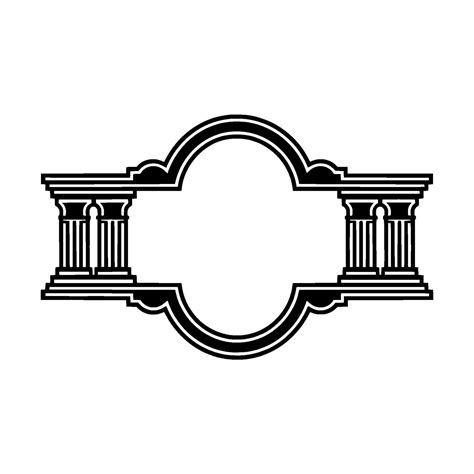 Classical Arch Emblem Elegant Monumental Style 67543408 Vector Art