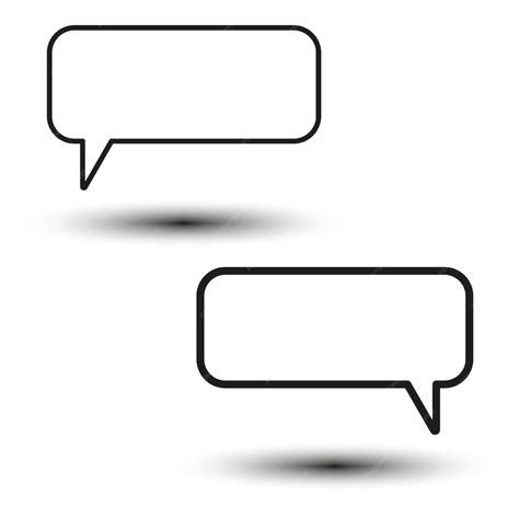 Premium Vector Flat Empty Message Icons Empty Speech Bubble Vector
