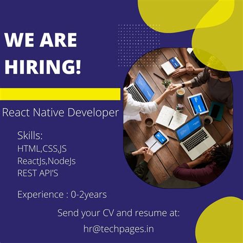 Techpages On Linkedin Hiring Reactnative Careeropportunity Fresher