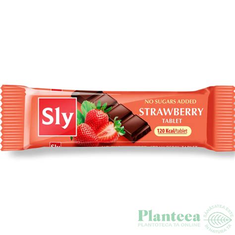 Ciocolata Lapte Cu Capsuni Fara Zahar 25g Sly Nutritia Pret 3 0 Lei