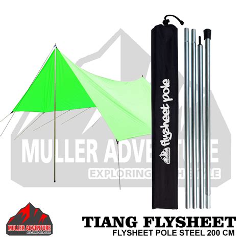Jual Tiang Flysheet Tenda Flysheet Pole 200 Cm Tiang Flysheet Steel Crhoom Shopee Indonesia