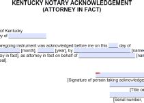 Free Kentucky Notary Acknowledgement Individual Pdf Word