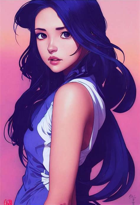 动漫女孩肖像 全部作品 Ai绘画 素材集市