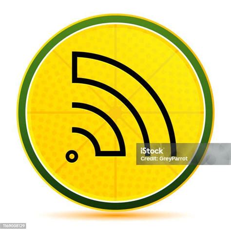 Rss 피드 아이콘 레몬 라임 옐로우 라운드 버튼 일러스트 0명에 대한 스톡 벡터 아트 및 기타 이미지 0명 Rss Istock