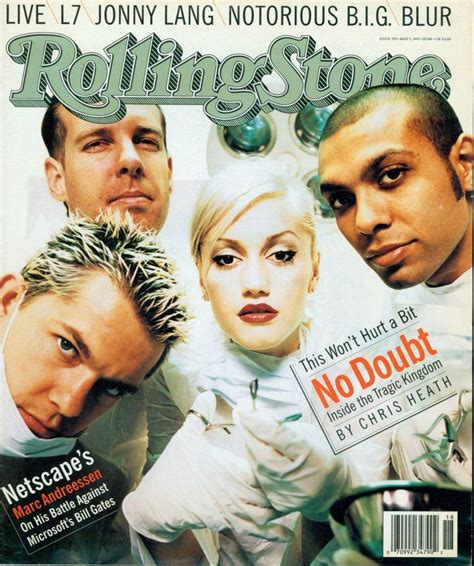 No Doubt Magazine Cover For Rolling Stone Rolling Stones Magazine
