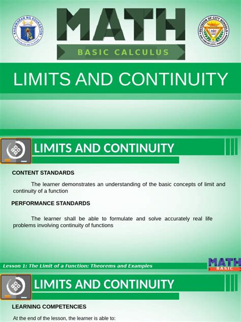 Lesson 1 Limits Of A Function Rev1 Pdf Function Mathematics