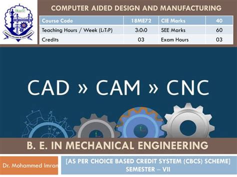 Cad Cam Module 1 Chapter 1 Part A Ppt