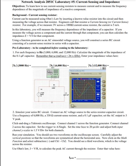 Solved Network Analysis 2051c Laboratory 5 Current Sensing