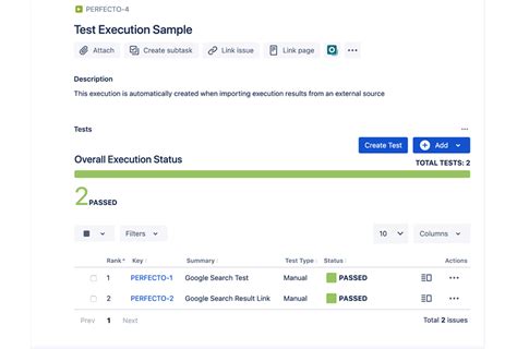 Xray Integration Perfecto