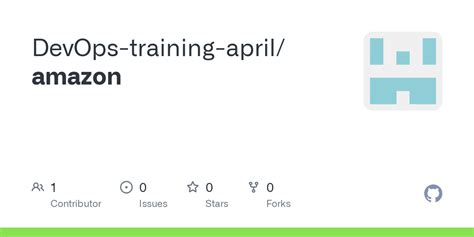Github Devops Training April Amazon
