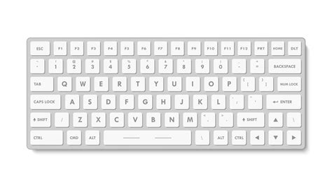 Realistic White Keyboard Isolated Vector Illustration 23005837 Vector Art At Vecteezy