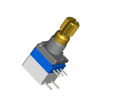 Single Or Dual Gang Rotary Potentiometer Plasticmetal Shaft Pcb Lug 005w Power Rating 10 000