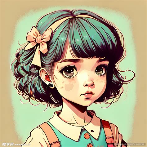 小女孩插画设计图绘画书法文化艺术设计图库昵图网