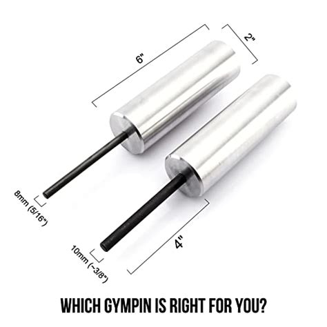 Gympin 6 Weight Stack Extender Pin Load Extra Olympic Weight For