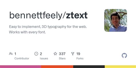Github Bennettfeely Ztext Easy To Implement D Typography For The Web Works With Every Font