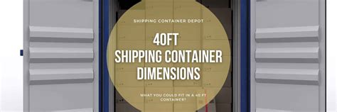 What Is The Size Of A Standard 40 Foot Shipping Container