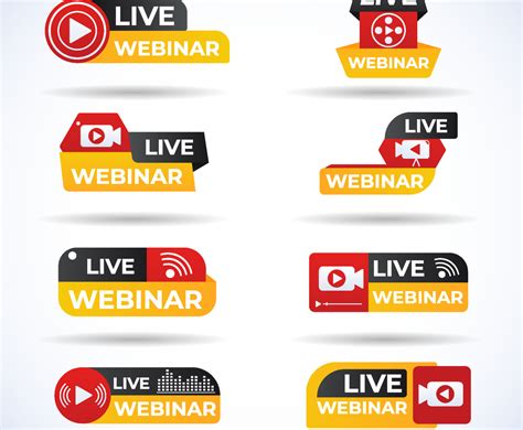 Generic Live Webinar Icon Badge Freevectors