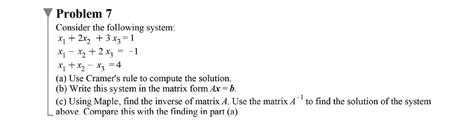 Solved Problem 7 Consider The Following System
