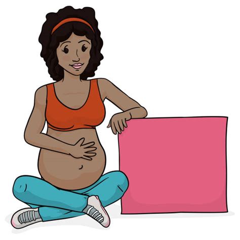 20 Clip Art Of A Bare Pregnant Belly Stock Illustrations Royalty Free
