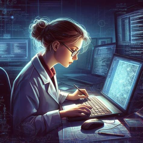 premium ai image anya a brilliant computer scientist working late
