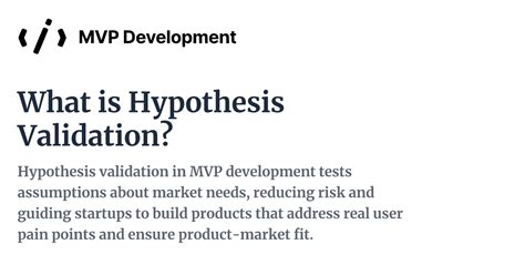 What Is Hypothesis Validation Mvp Development
