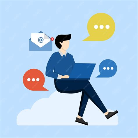 Premium Vector Cloud Technology Concept Office Character And Cloud Technology Idea Of Modern