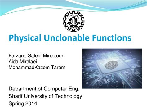 Ppt Physical Unclonable Functions Powerpoint Presentation Free