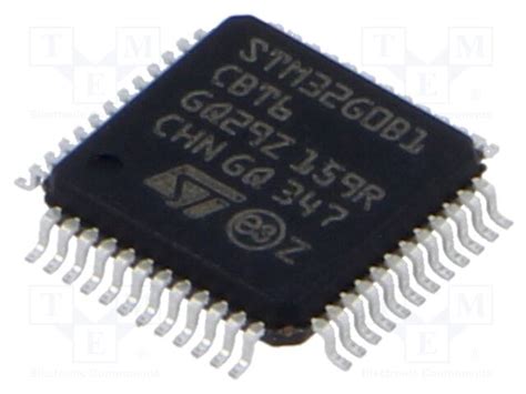 Stm32g0b1cbt6 Stmicroelectronics Ic Stm32 Arm Microcontroller 64mhz Lqfp48 17÷36vdc